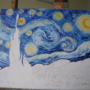 Museum Replica Starry Night Vincent Van Gogh Starry Night Landscape ...