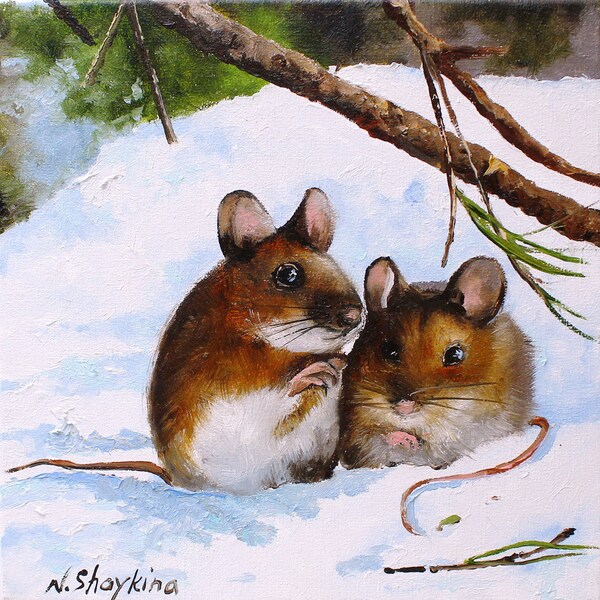 Mice Painting - Etsy