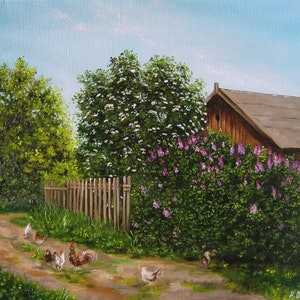 Spring Landscape Painting Oil on Canvas Art, Country Wall Decor, Nature ...