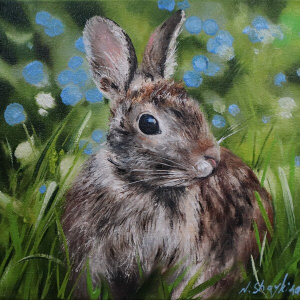 Painting of Bunny - Etsy