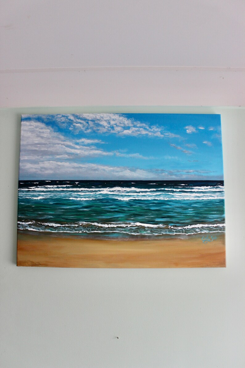 MAROUBRA BEACH, Original Australian Beach Seascape Landscape, Acrylic ...
