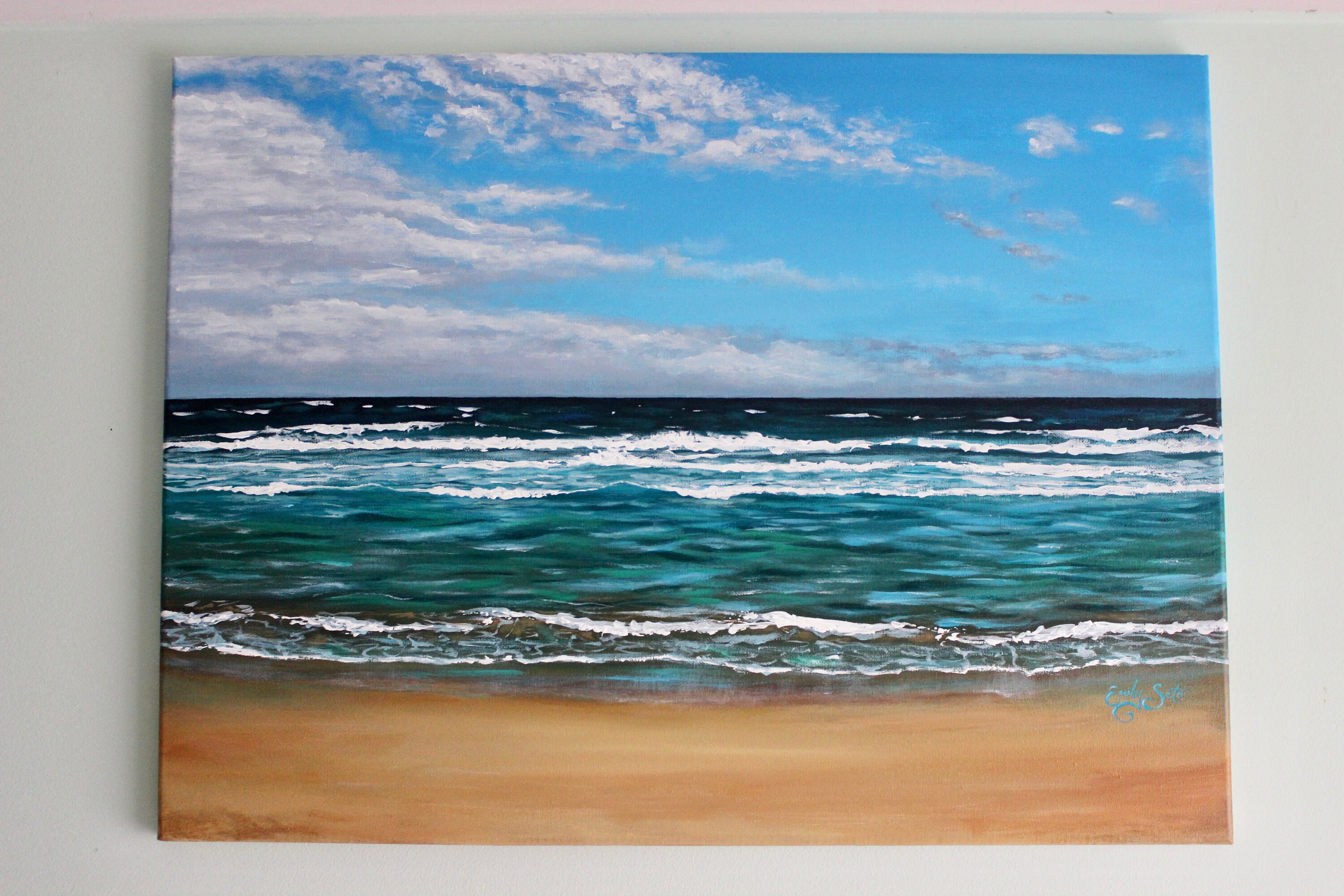 MAROUBRA BEACH, Original Australian Beach Seascape Landscape, Acrylic ...