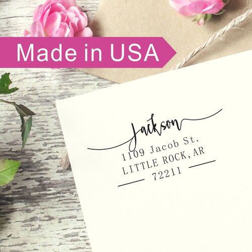 Return Address Stamp Calligraphy Custom Stamp Bridesmaid Gift - Etsy