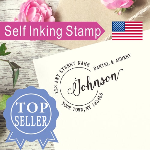 Custom Rubber Stamp Self-inking Address Stamp Return Address - Etsy