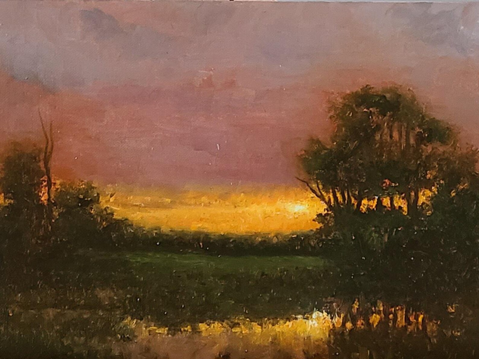 Early Dawn- Original 9x11 Canvas Panel Oil Painting in Gold Frame - Etsy