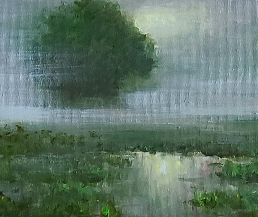 Morning Mist Original Oil Painting Canvas Board Landscape Artwork for ...