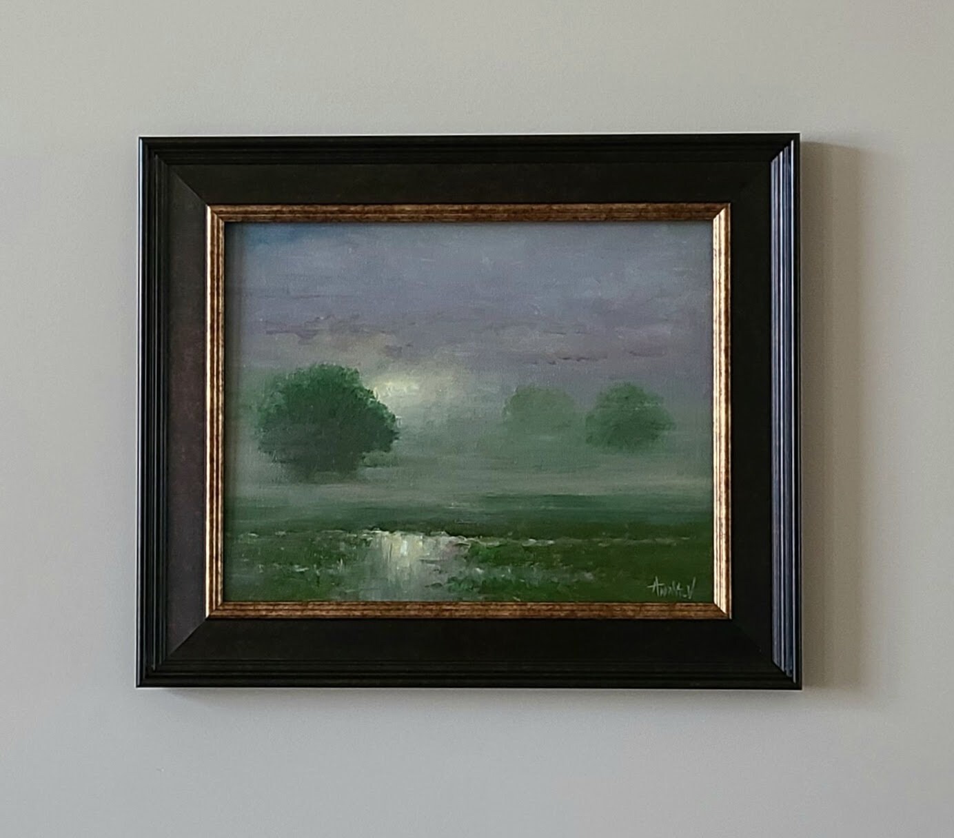 Morning Mist Original Oil Painting Canvas Board Landscape Artwork for ...