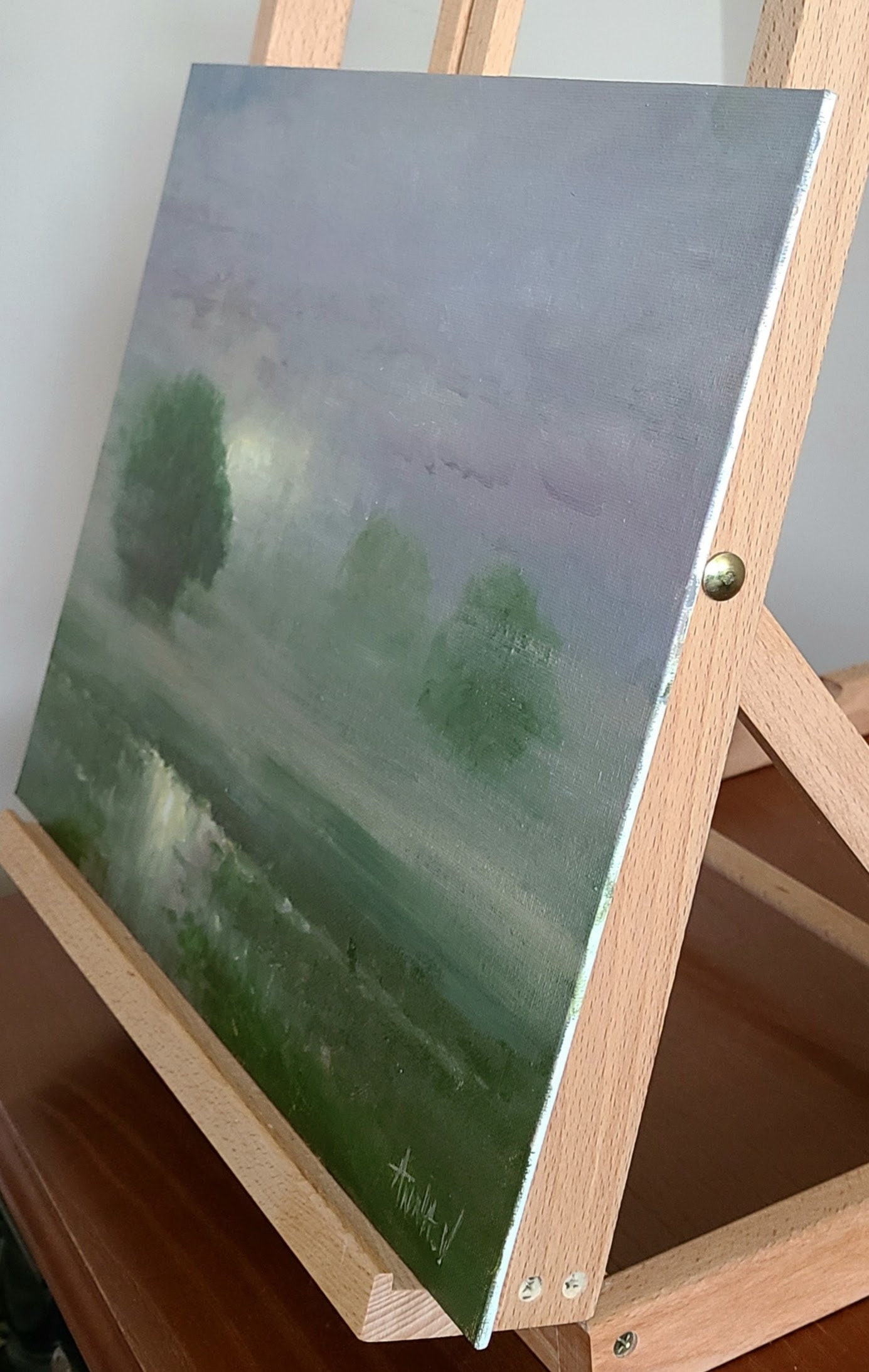 Morning Mist Original Oil Painting Canvas Board Landscape Artwork for ...