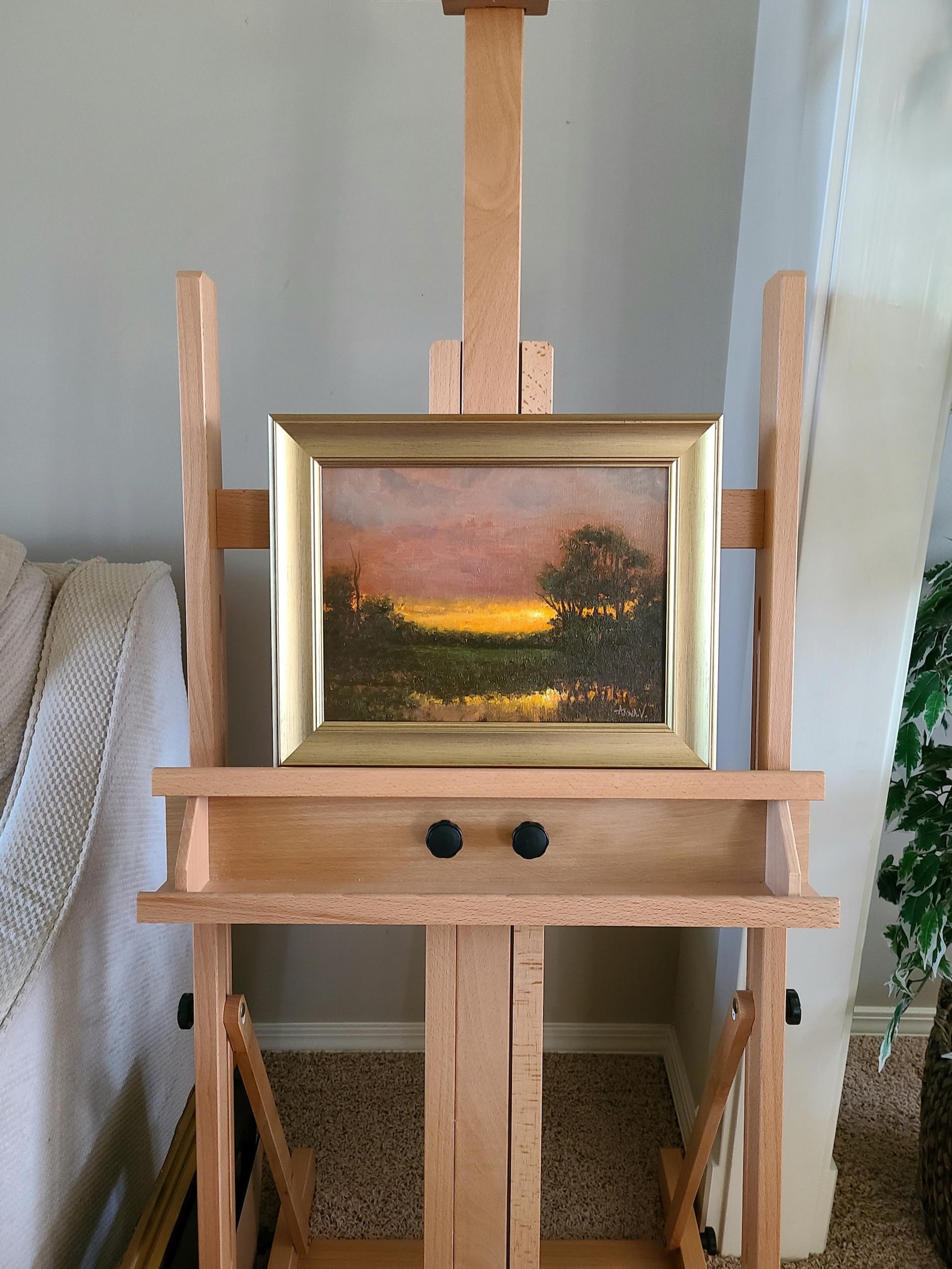 Early Dawn- Original 9x11 Canvas Panel Oil Painting in Gold Frame - Etsy