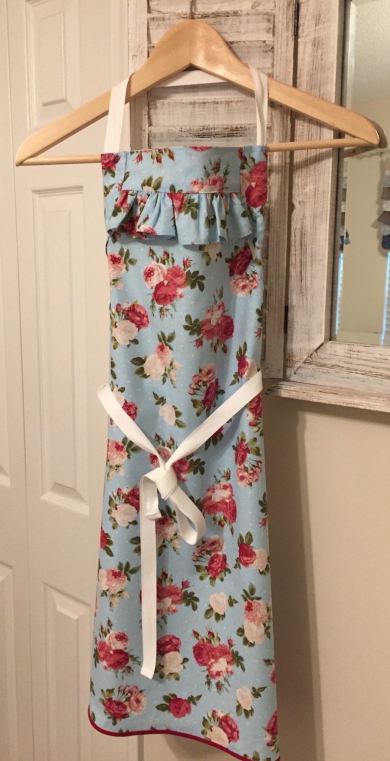 Self-adjustable Shabby Chic Apron With Ruffle | Etsy