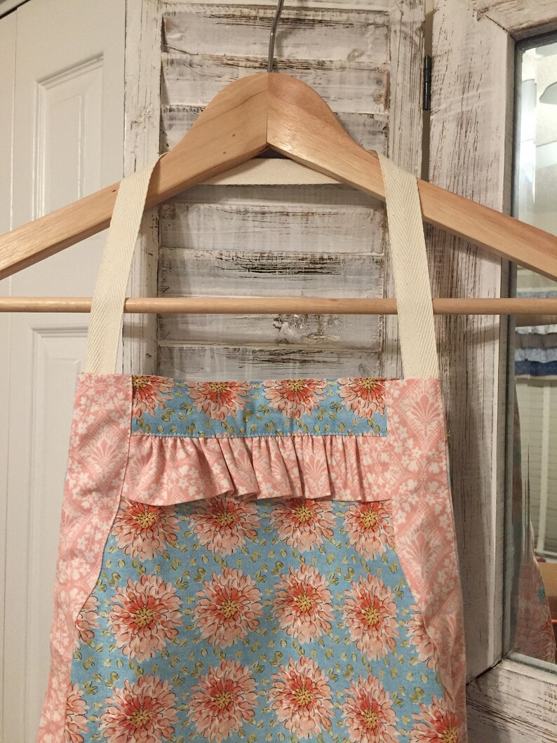 Self-adjustable Shabby Chic Apron With Ruffle | Etsy