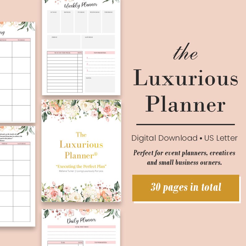 The {UNDATED} Luxurious Planner |COMPLETE BUNDLE| the Ultimate Planner ...