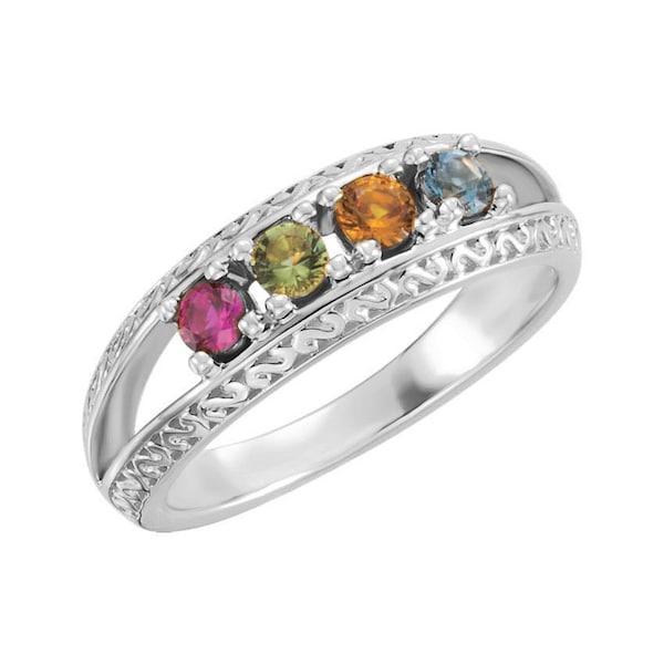 Family Rings With Birthstones - Etsy