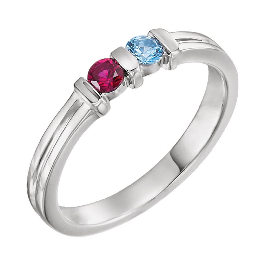 Stackable Mother's Ring 1- 3 Stones Sterling Silver Mother's Day ...