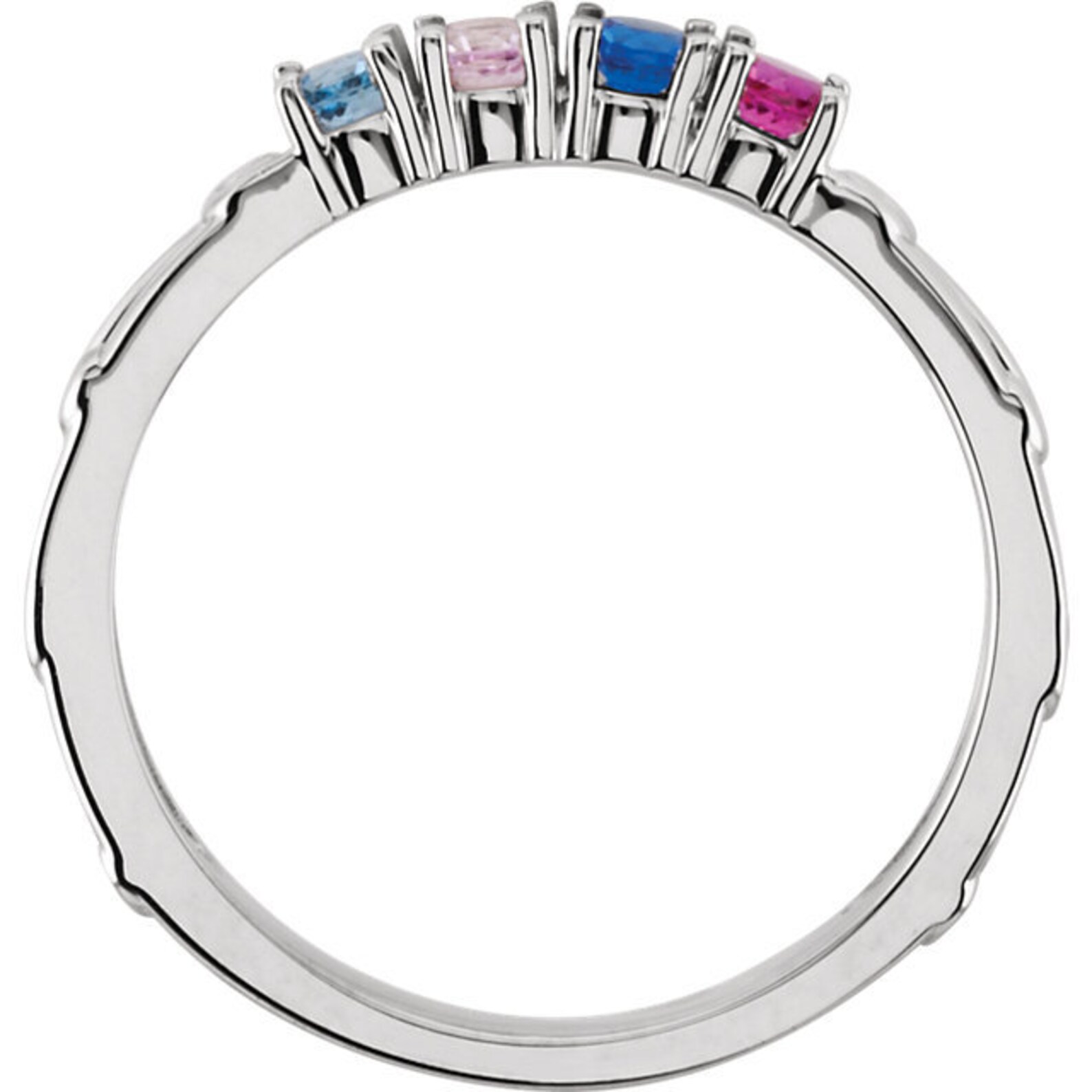 Stackable Mother's Ring 1 4 Stones Sterling Silver Family - Etsy