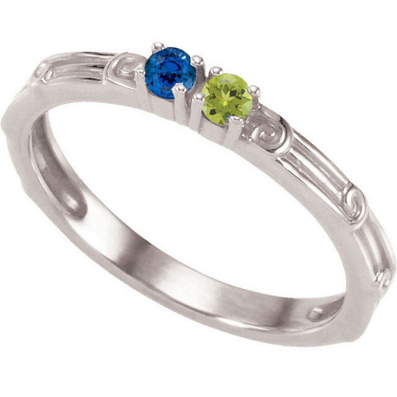 Stackable Mother's Ring 1 4 Stones Sterling Silver Family - Etsy