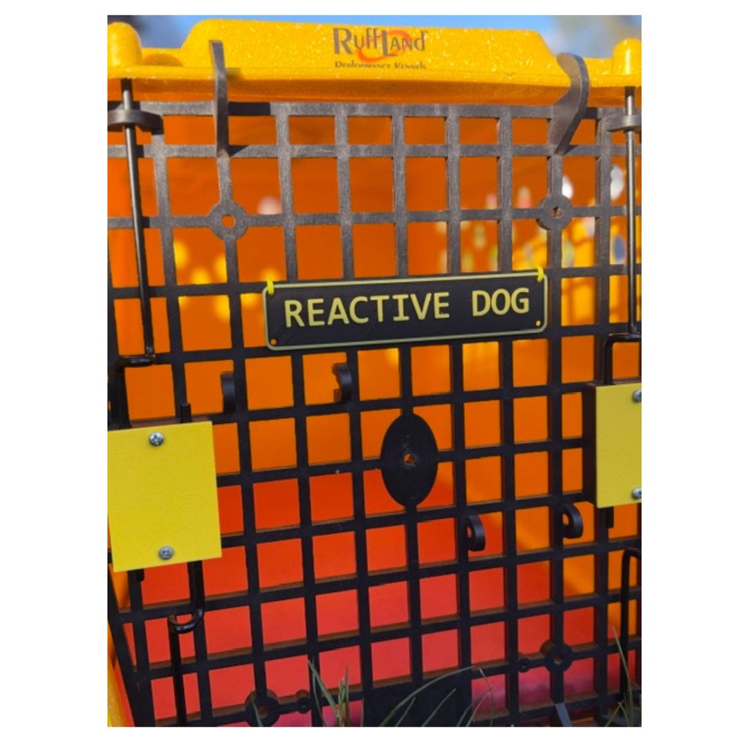 Dog Warning Sign | Reactive Dog, Do Not Pet Kennel Tag, Customizable - Etsy