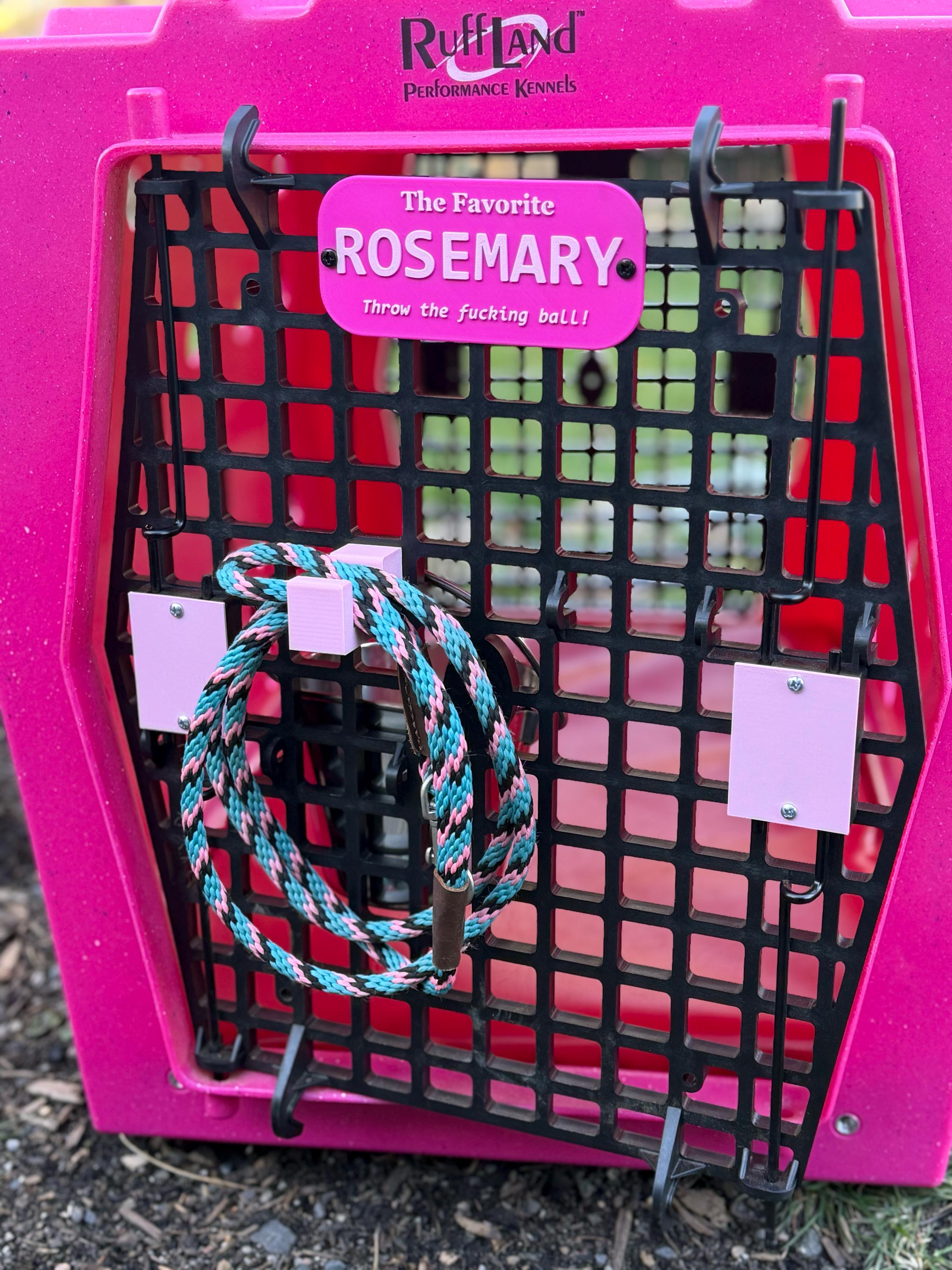 Ruffland Kennel Leash & Water Hook – Dog Crate Organizer – Custom Crate ...