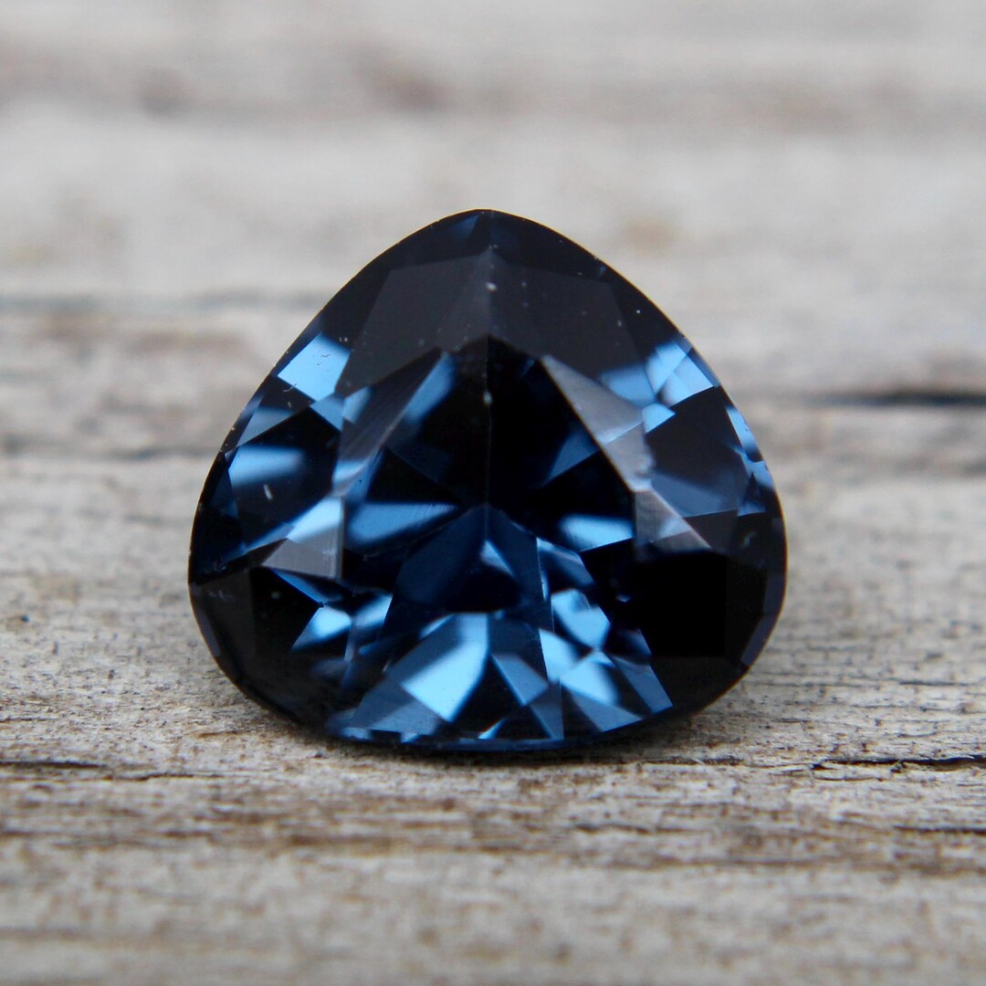 Natural Blue Spinel Gemstone: Trillion Cut, 1.38 Carat (7.40x6.71 Mm ...