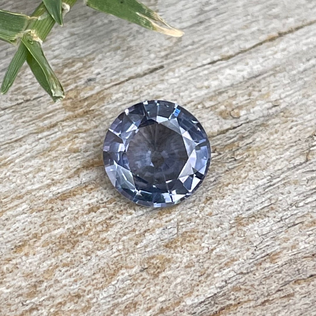 Natural Grey Spinel | Round Cut | 6.15 Mm | Unheated Untreated Gemstone ...