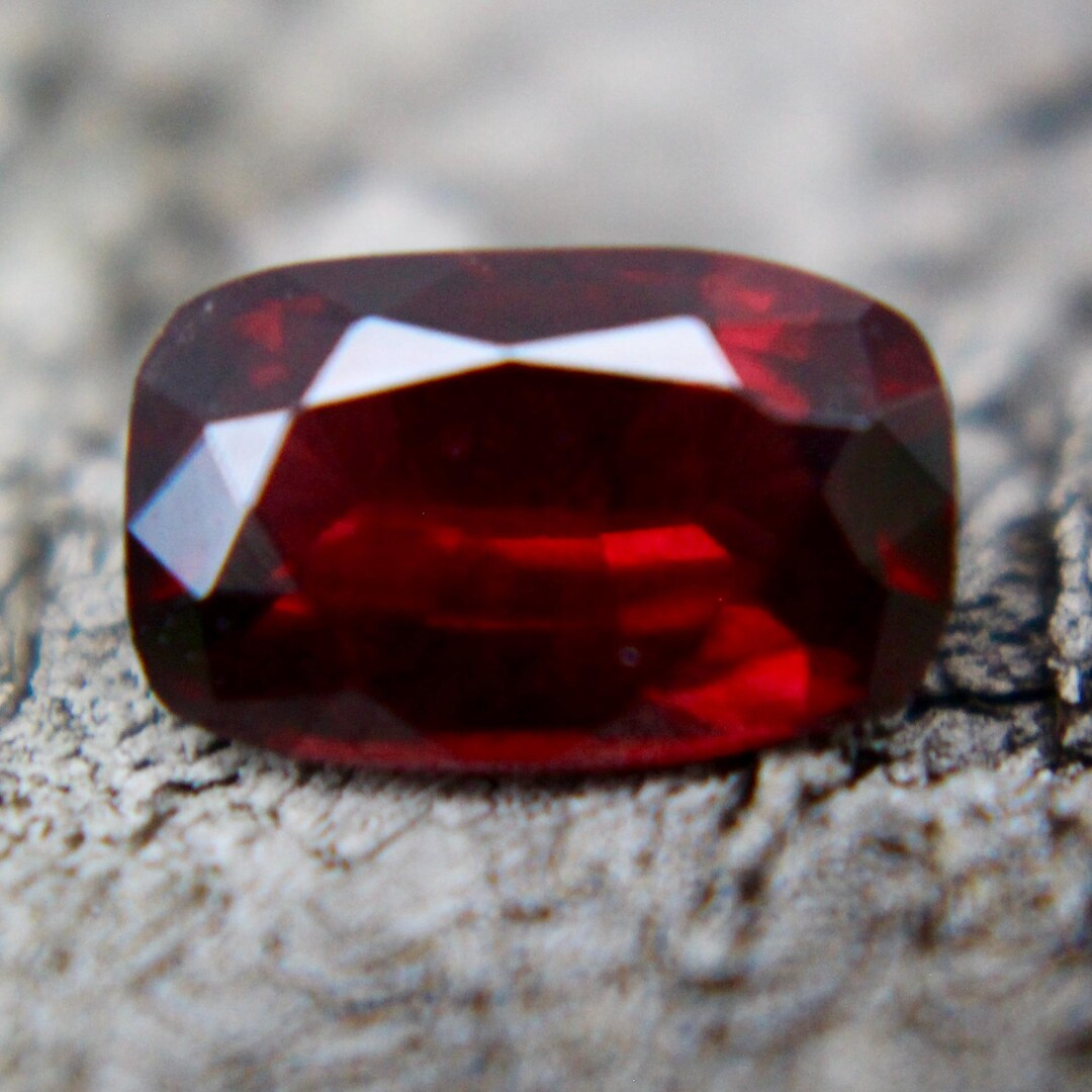 Natural Ceylon Red Spinel: Cushion Cut Loose Gemstone - Etsy