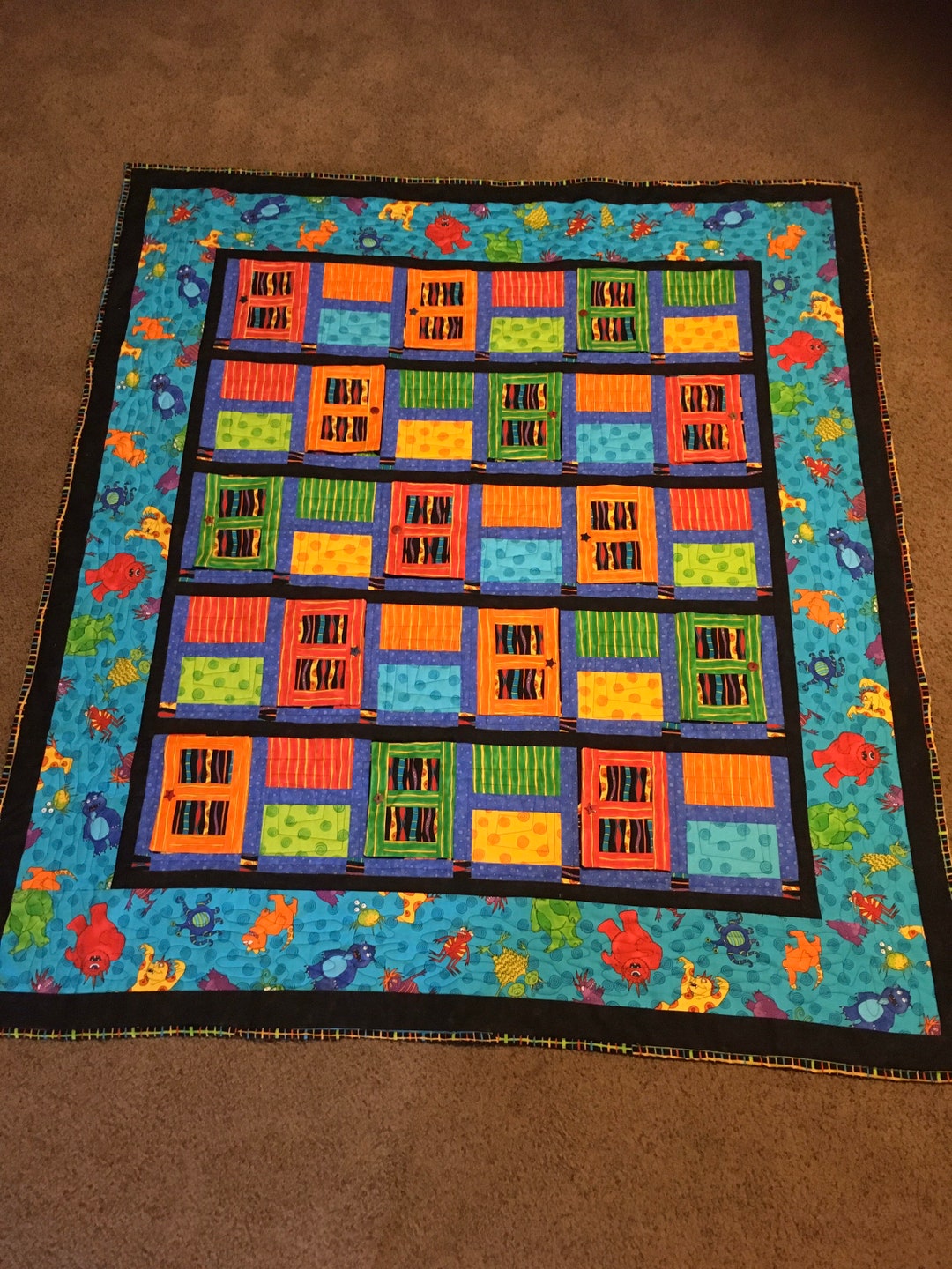Monster in My Closet Quilt - Etsy