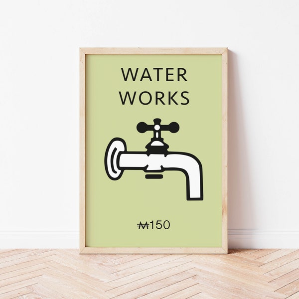 Monopoly Water Works - Etsy