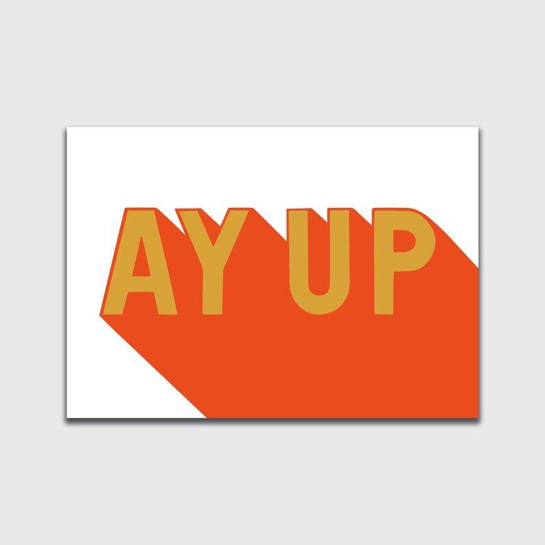 AY up Print Ayup Typography Art Fun Retro Wall Art Poster - Etsy