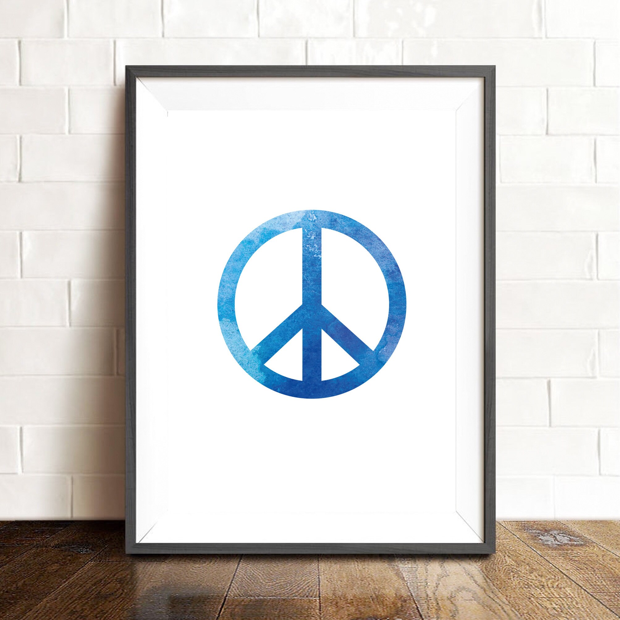 Watercolour Peace Sign Print Peace Sign Illustration Print | Etsy
