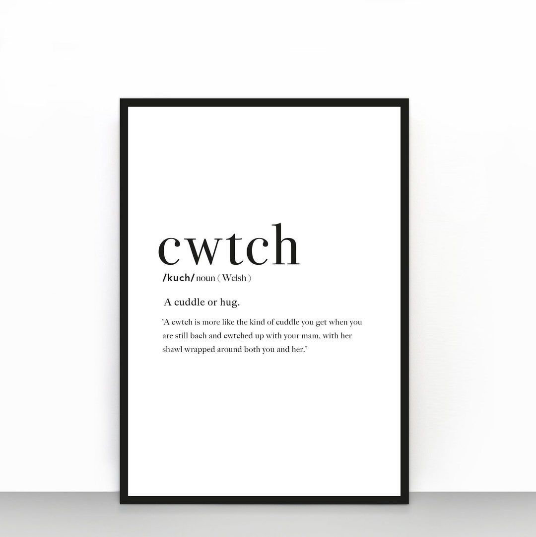 Cwtch Definition Print Typography Print Inspirational - Etsy