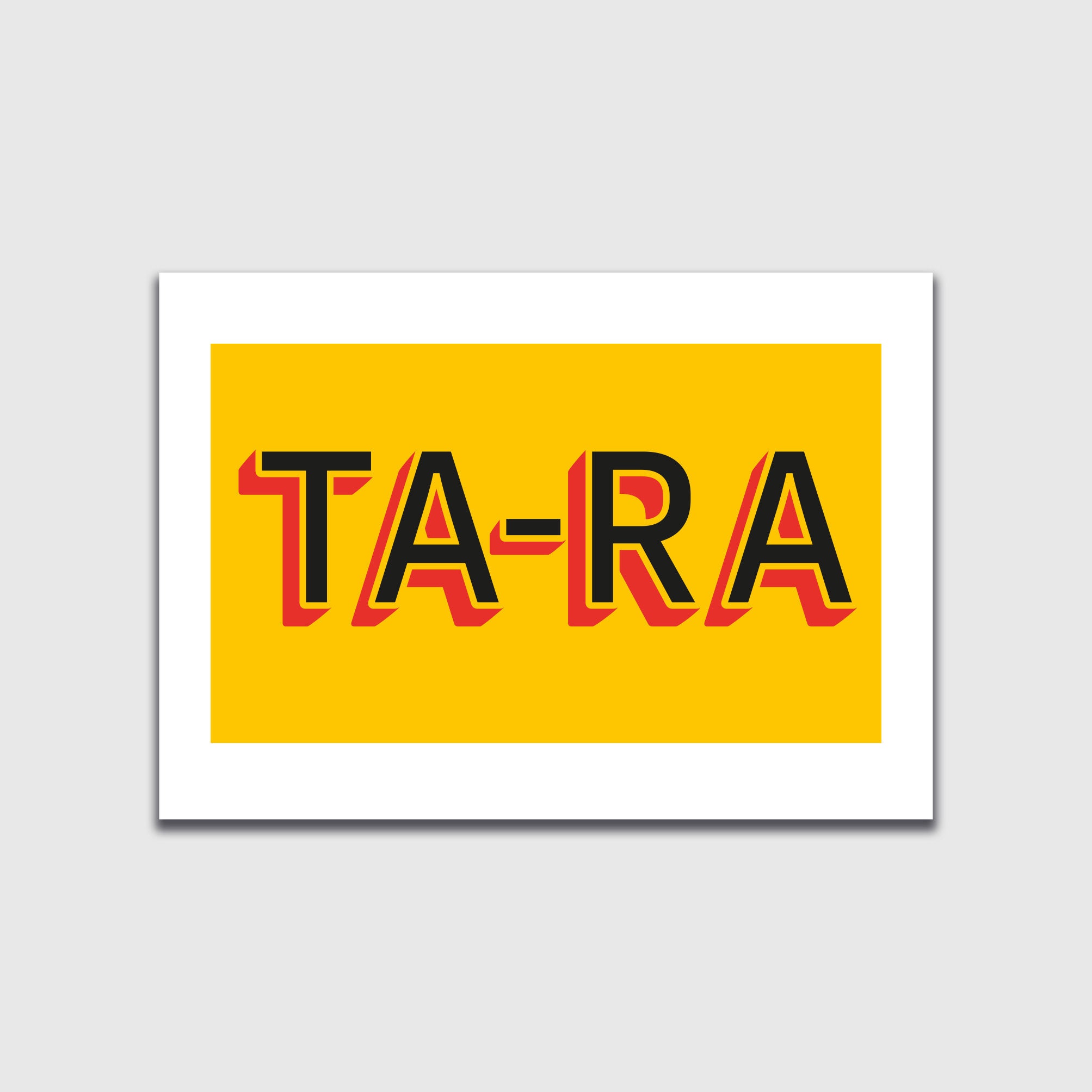 Ta-ra Typography Print Northern Saying Humorous Print - Etsy