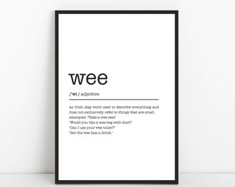 Wee Definition Print Poster - Etsy