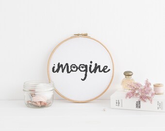 Imagine John Lennon Cross Stitch Pattern - Etsy