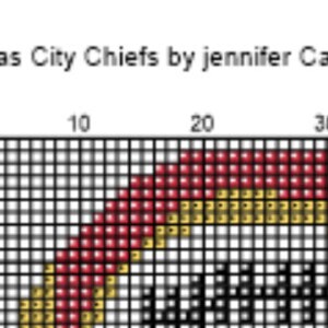 Kansas City Chiefs Football Cross Stitch Pattern Kit - Etsy