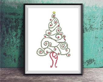 Swirl Cross Stitch - Etsy