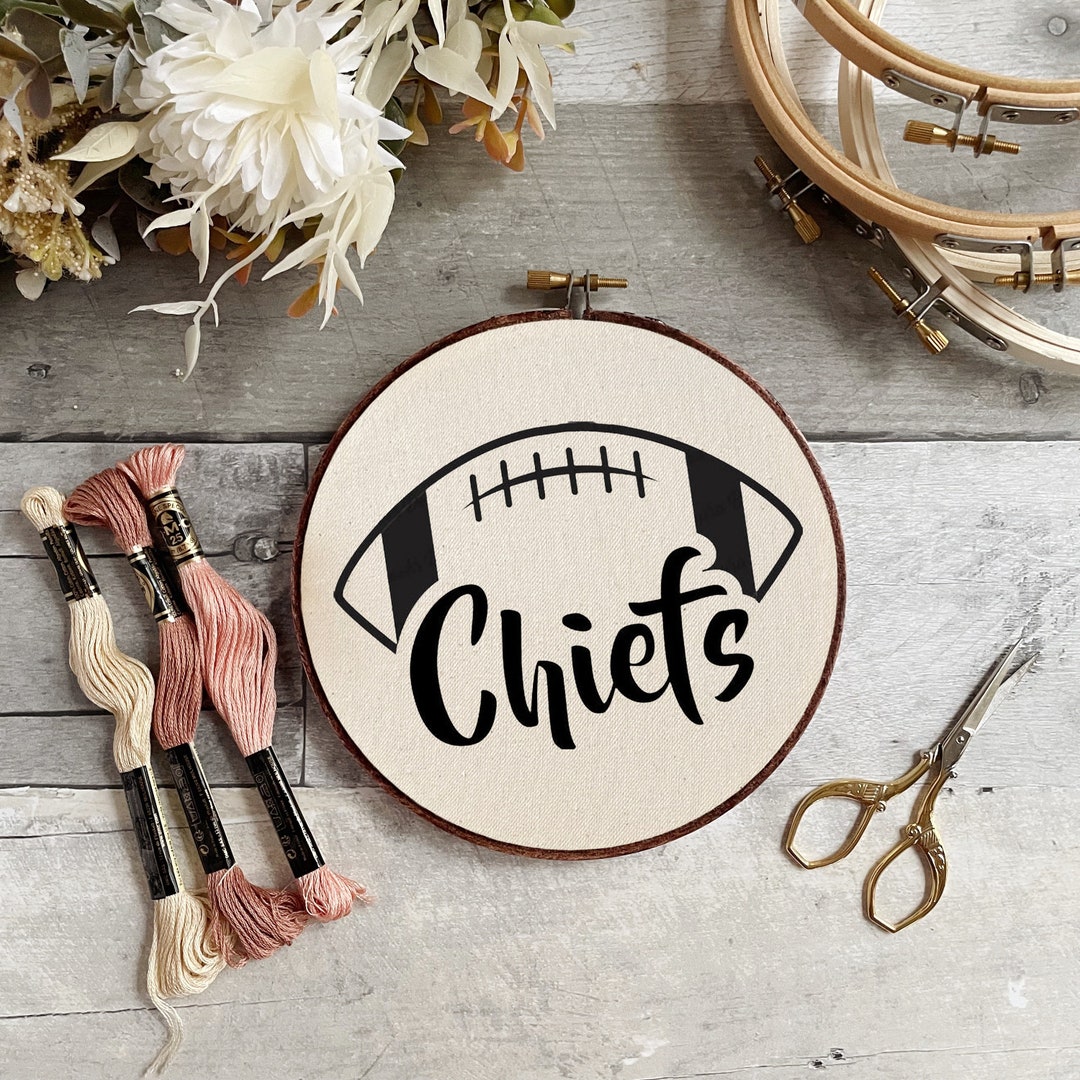 Kansas City Chiefs Football Embroidery Hoop Pattern Template - PDF ...