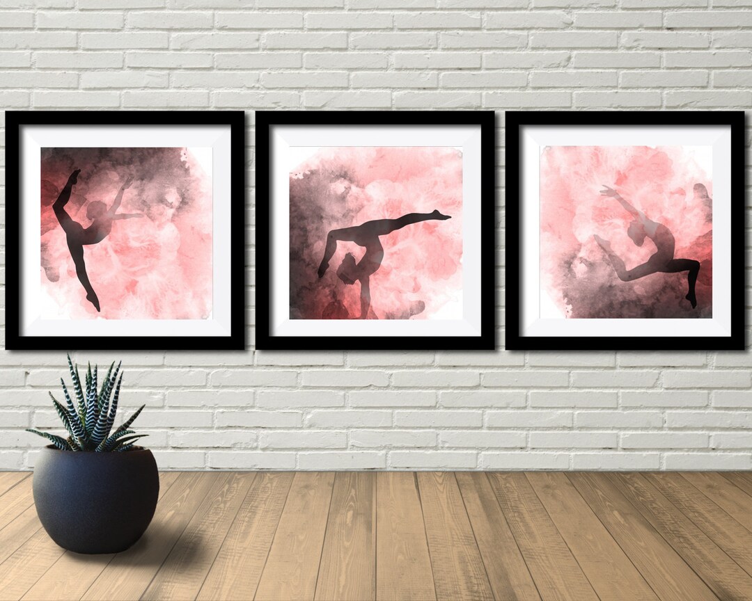 Set of THREE - Gymnastics Gymnast Dance Dancer Counted Cross Stitch ...