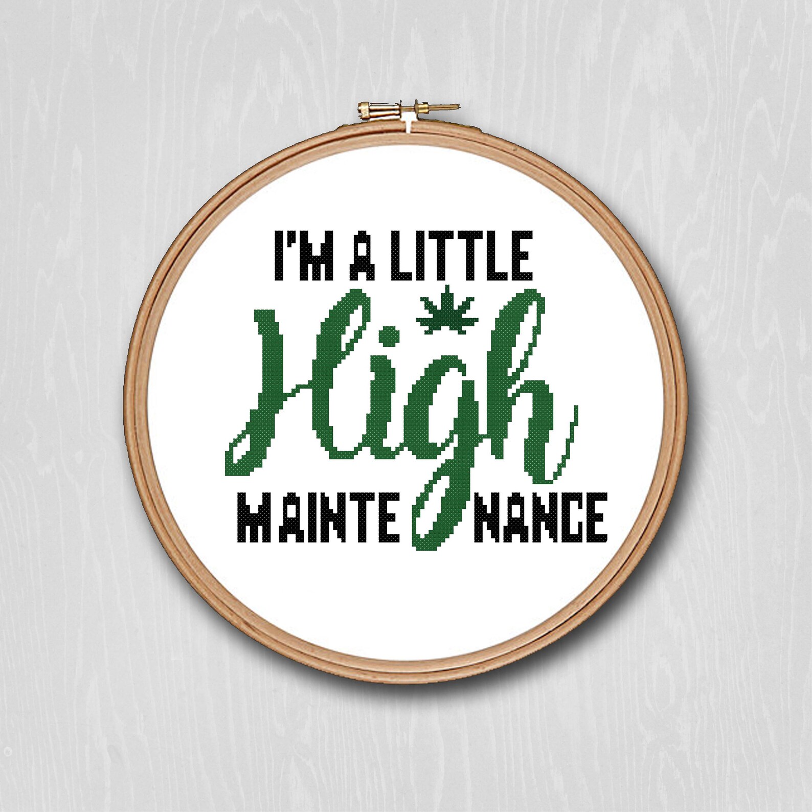 Quote I'm a Little High Maintenance Weed Marijuana Leaf | Etsy