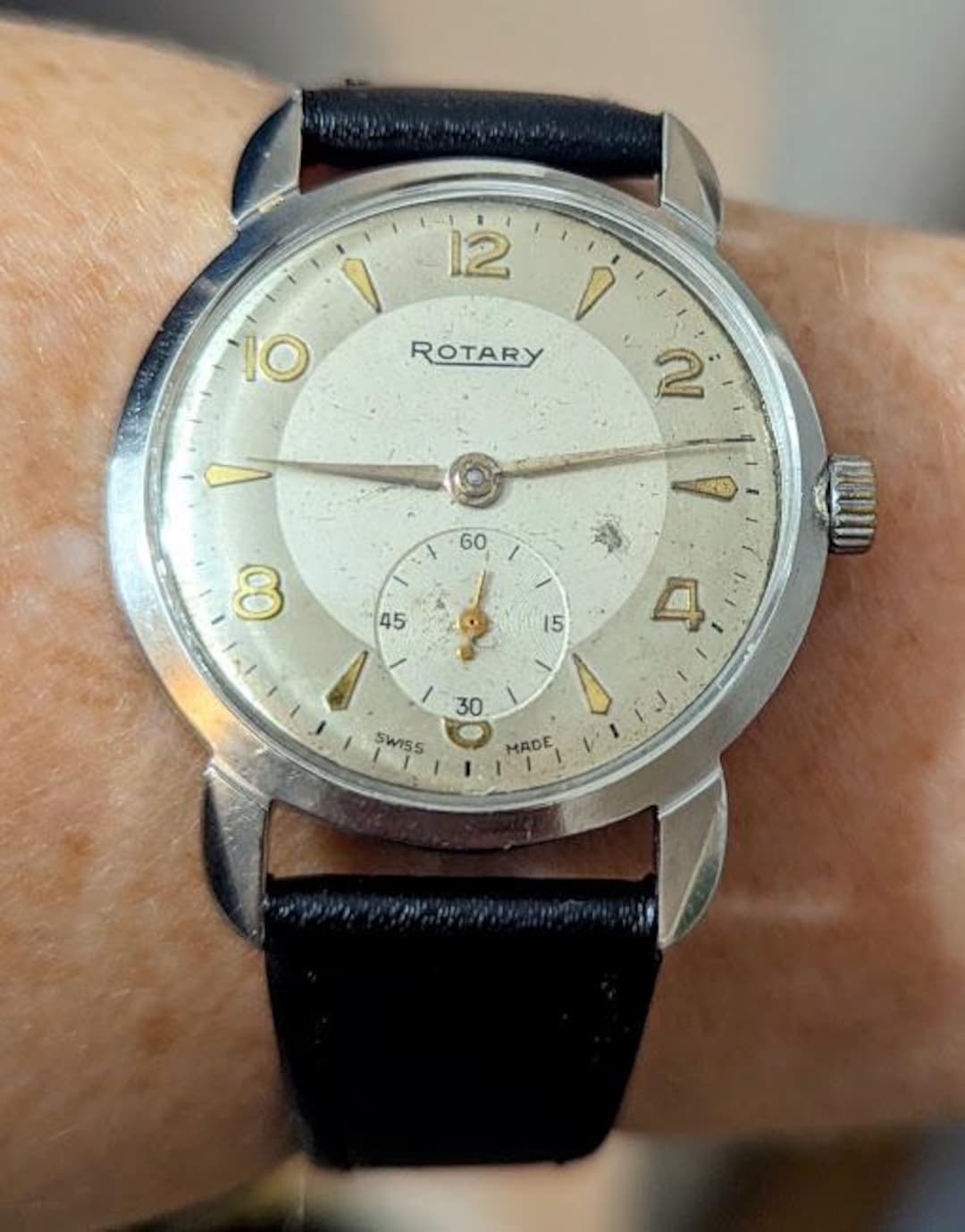 Gents 1940s Swiss SS Rotary Sub Dial 15J AS 1123/1124 Watch Serviced - Etsy