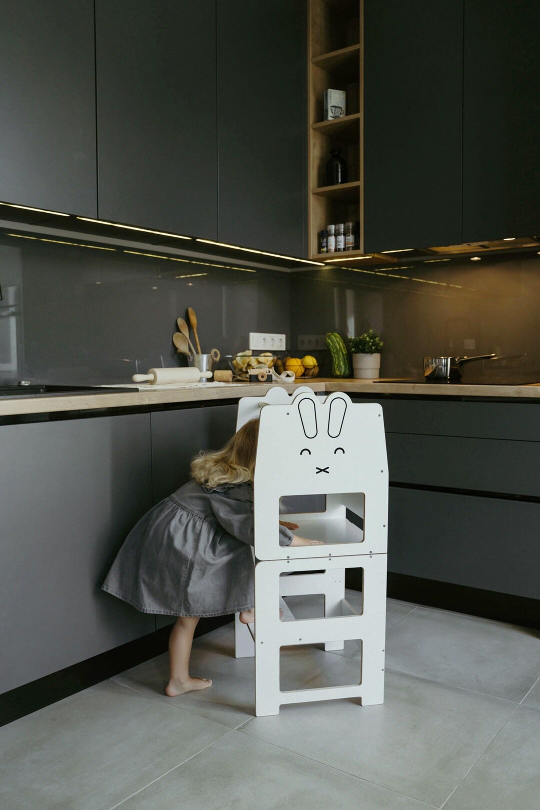 Learning Stool, Transformable Table, Convertible Wooden Helper Tower ...