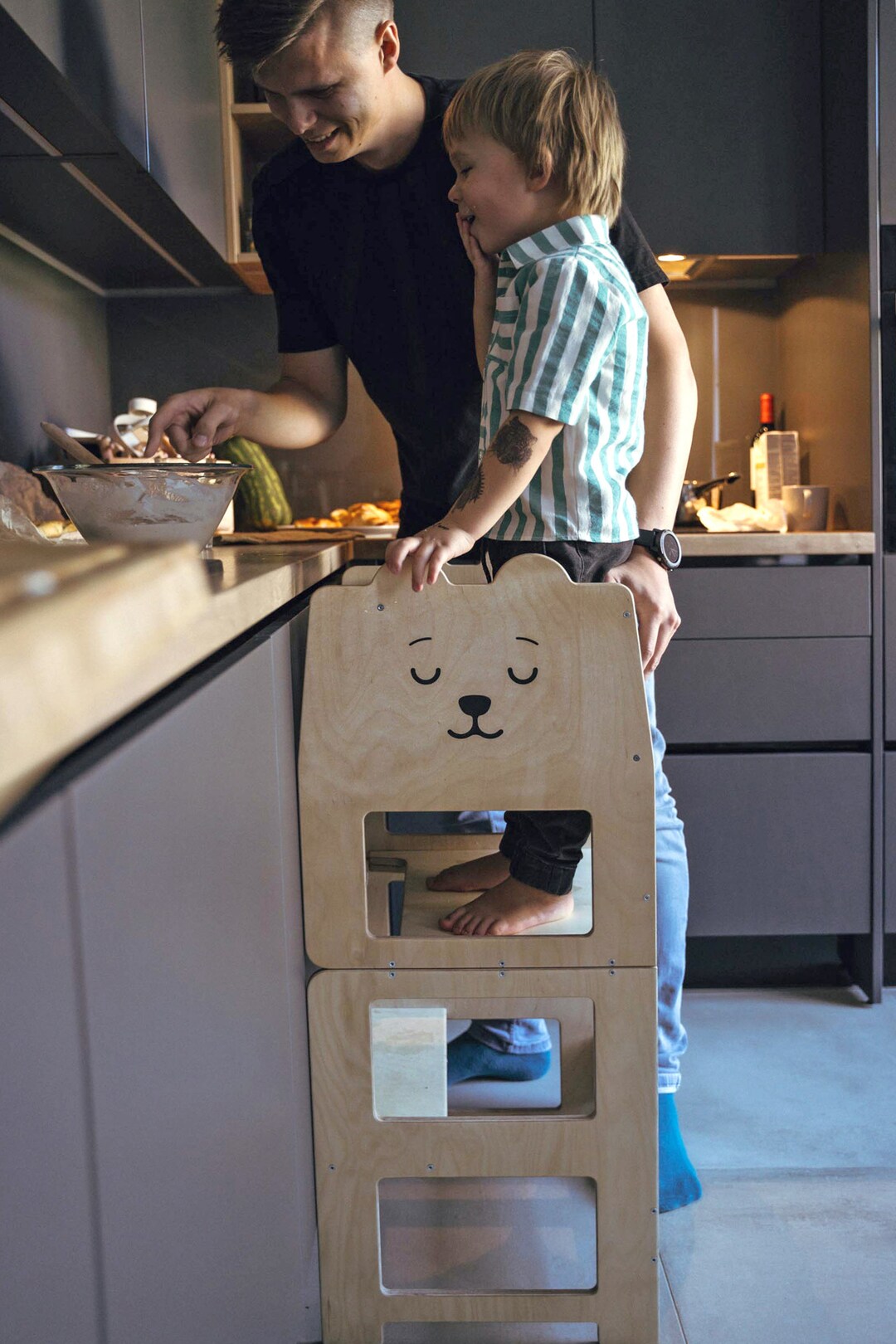 Convertible Wooden Helper Tower, Learning Stool Personalized ...