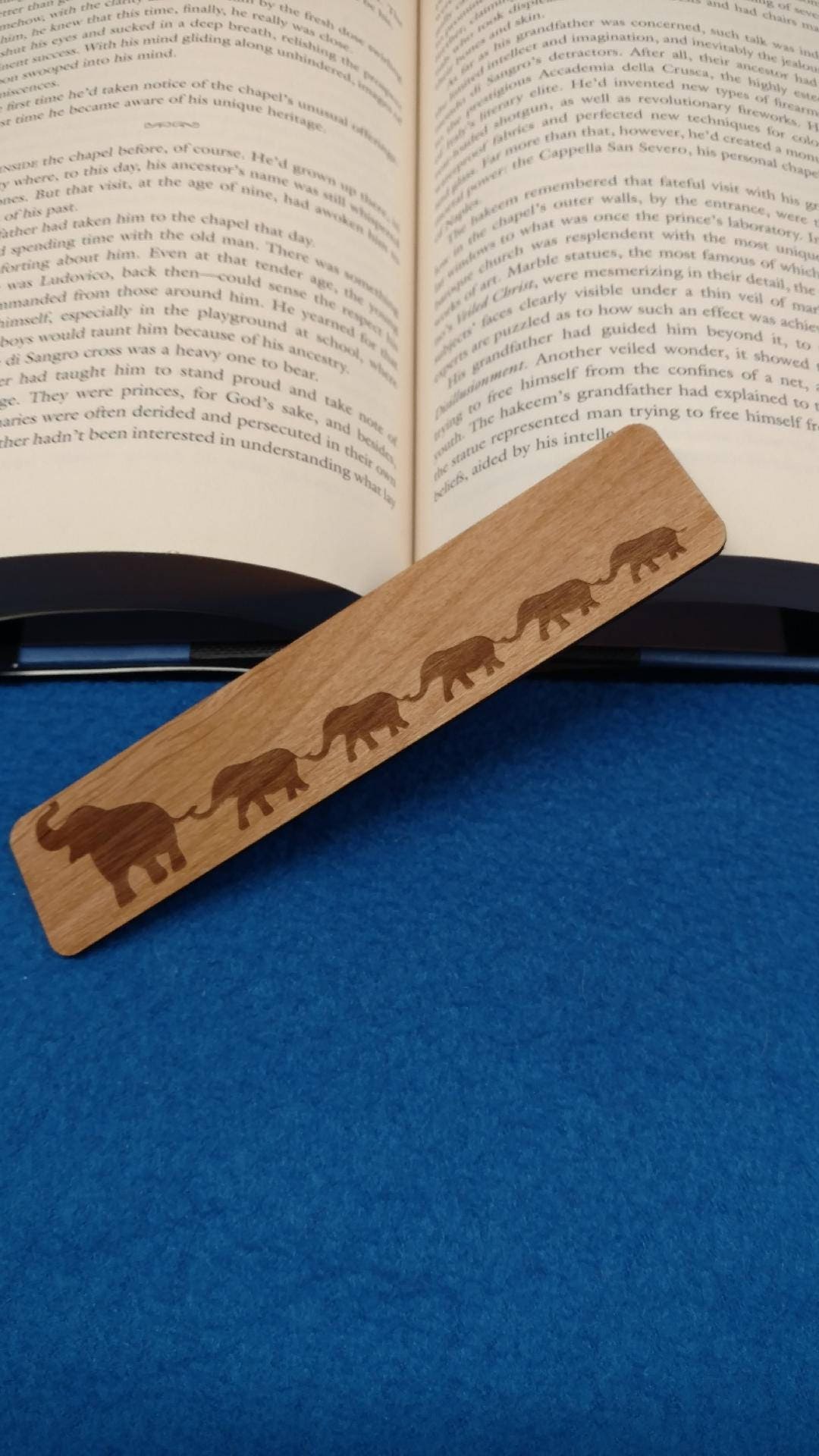 Elephant Family Bookmark - Etsy