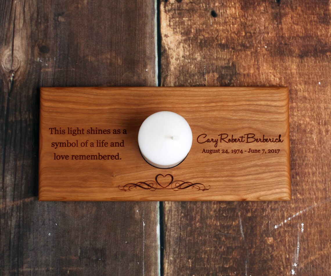 Memorial Candle Holder Personalized Memorial Candle - Etsy