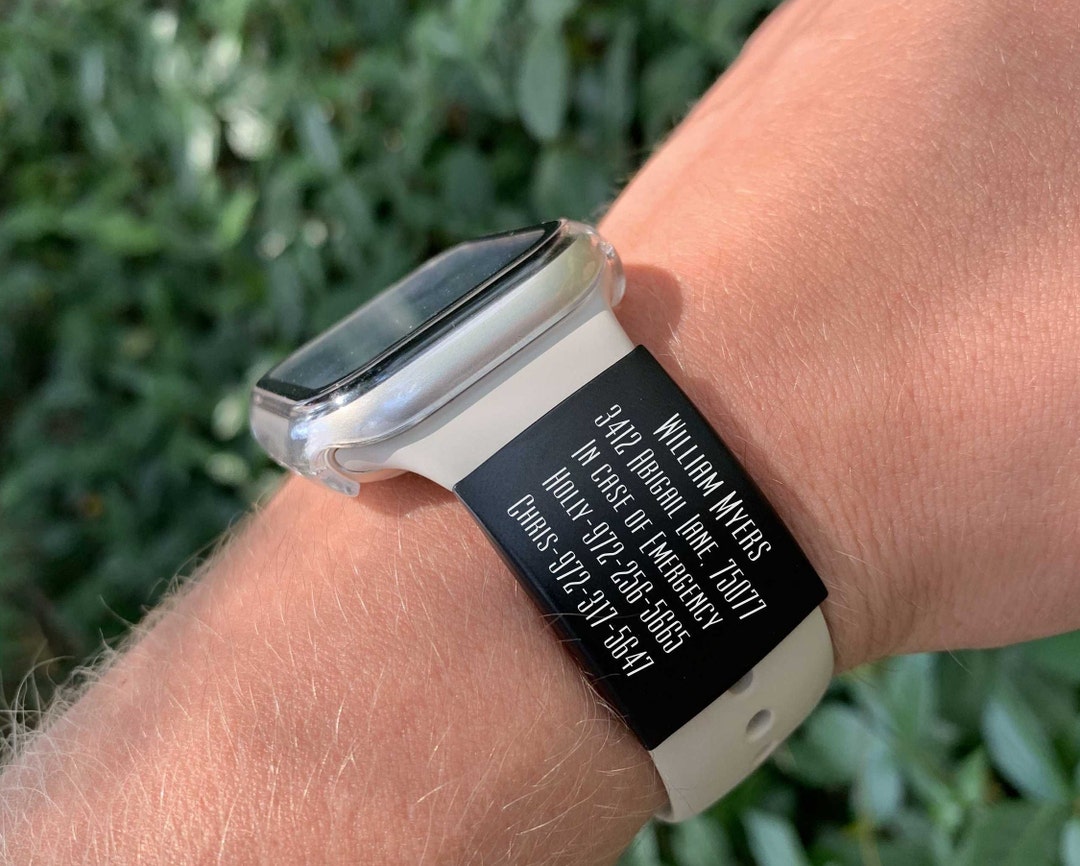 Apple Watch Band ID Tag, Fitness Runners ID Tag Sport Smartwatch ...