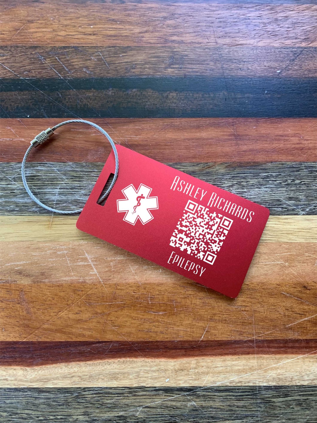 Pingtag QR Code MEDICAL Alert TAG, Personalized Engraved Metal Tag ...