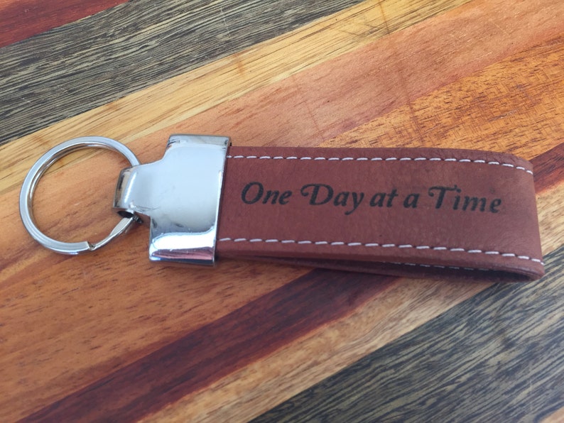 Personalized Leather Keychain Custom Gift Laser Engraved | Etsy