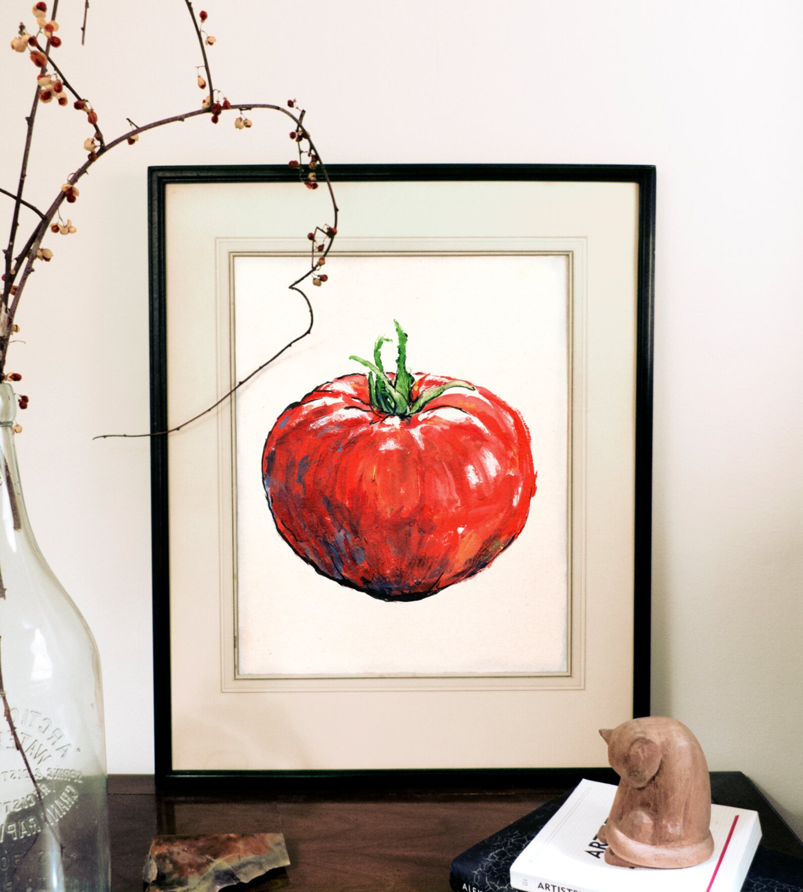 Tomato Print Vegetable Print Tomato Painting Food Art Food | Etsy
