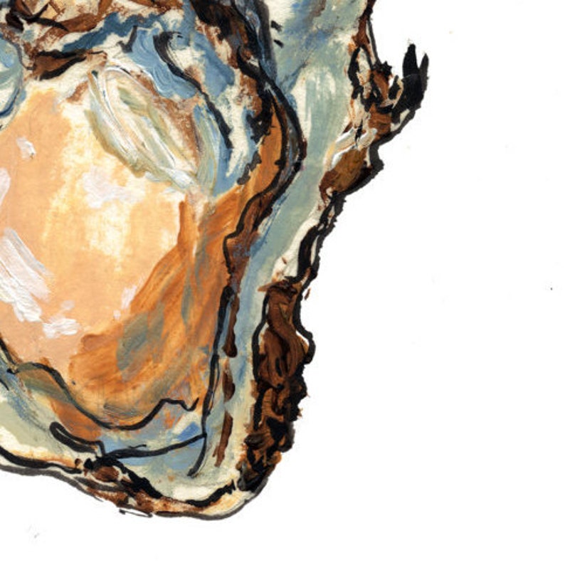Oysters Print Food Illustration Oyster Art Kitchen Art | Etsy