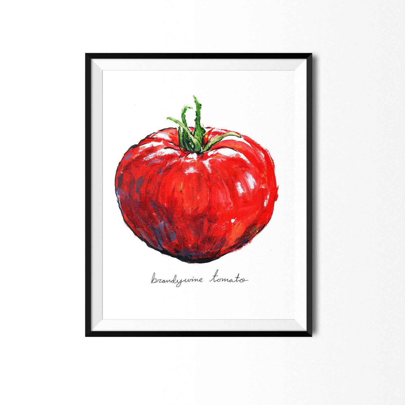 Tomato Print Vegetable Print Tomato Painting Food Art Food | Etsy