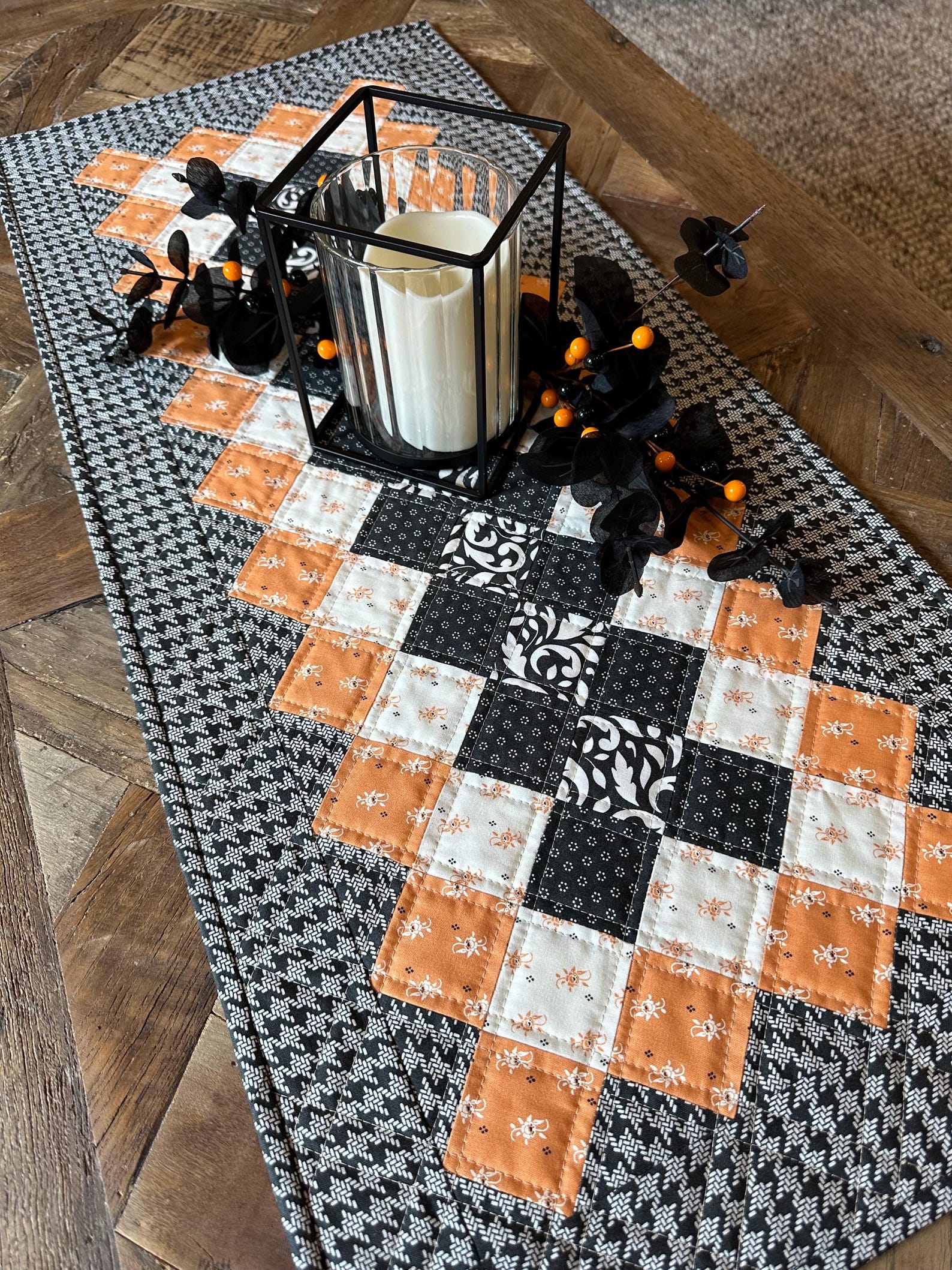 Floating Granny Table Runner PDF Pattern: All Hallows Eve Fabric - Etsy